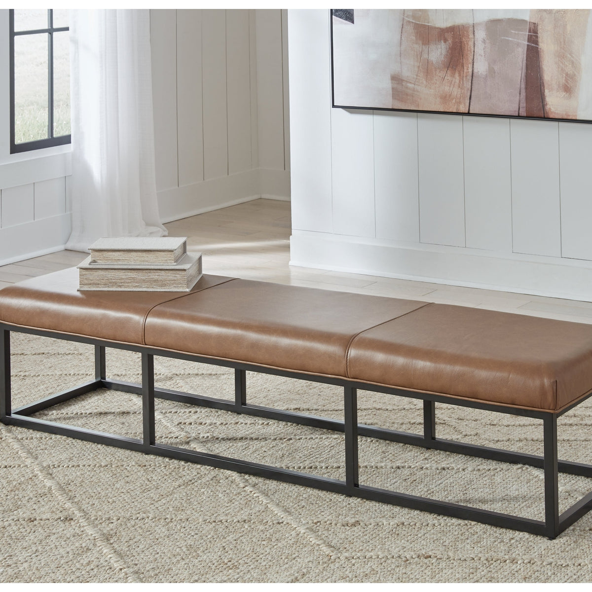 Ashley Furniture Joston Caramel Accent Bench | Ornate Home