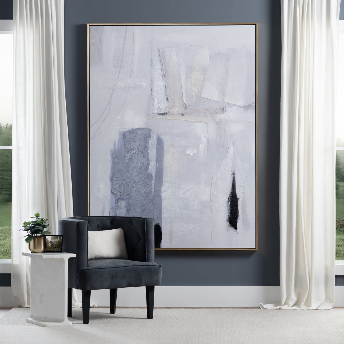 Crestview Karson Grey/White Canvas | Ornate Home