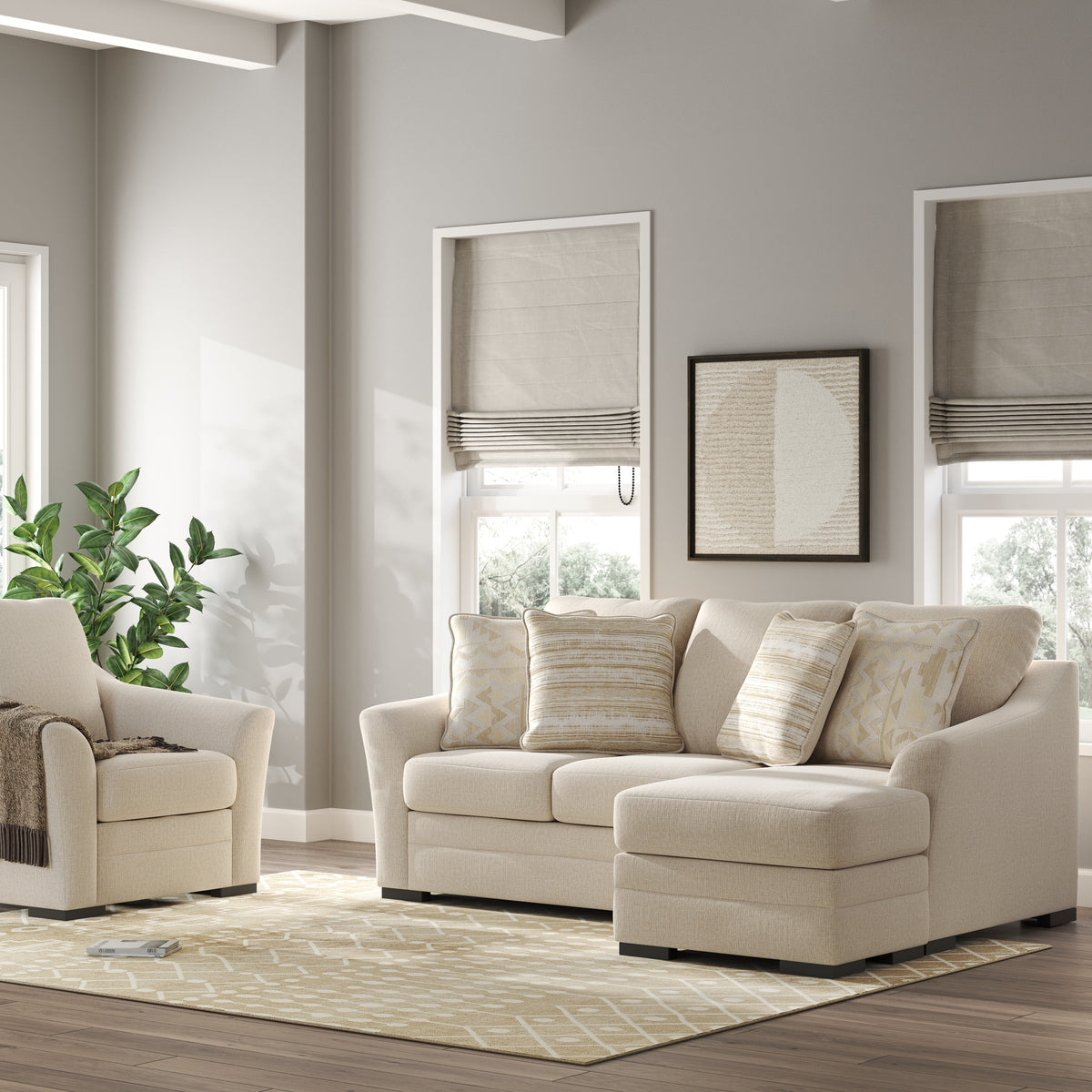 Ashley Furniture Lango Jute Sofa Chaise and Chair (Online Special Price)