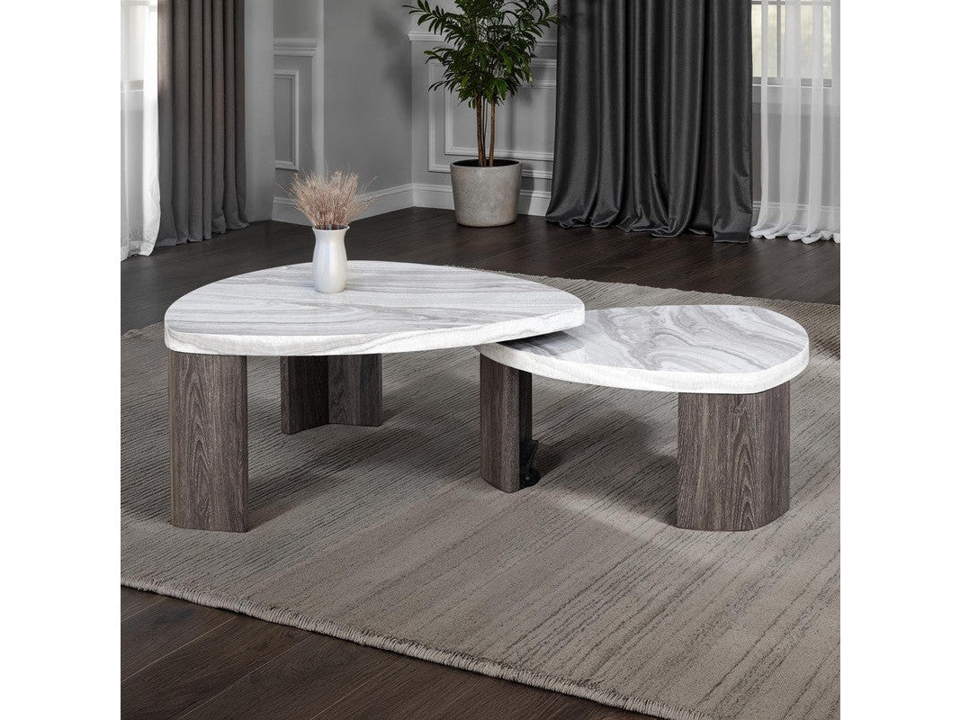 Furniture of America Levis Gray Nesting Cocktail Table | Ornate Home
