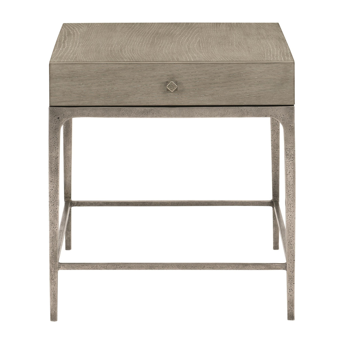 Bernhardt Linea Textured Graphite/Cerused Greige Side Table | Ornate Home