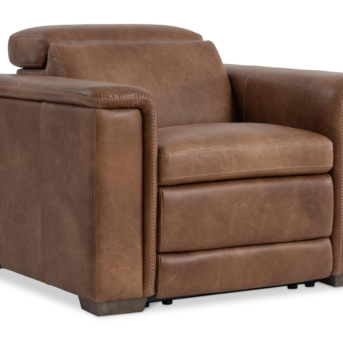 Bernhardt Lioni Brown Leather Power Motion Chair | Ornate Home