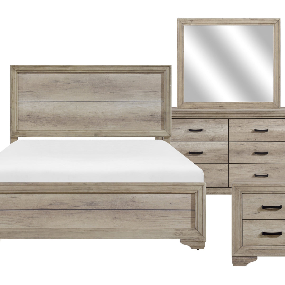 Homelegance Lonan Natural 4-piece Queen Bedroom Set | Ornate Home