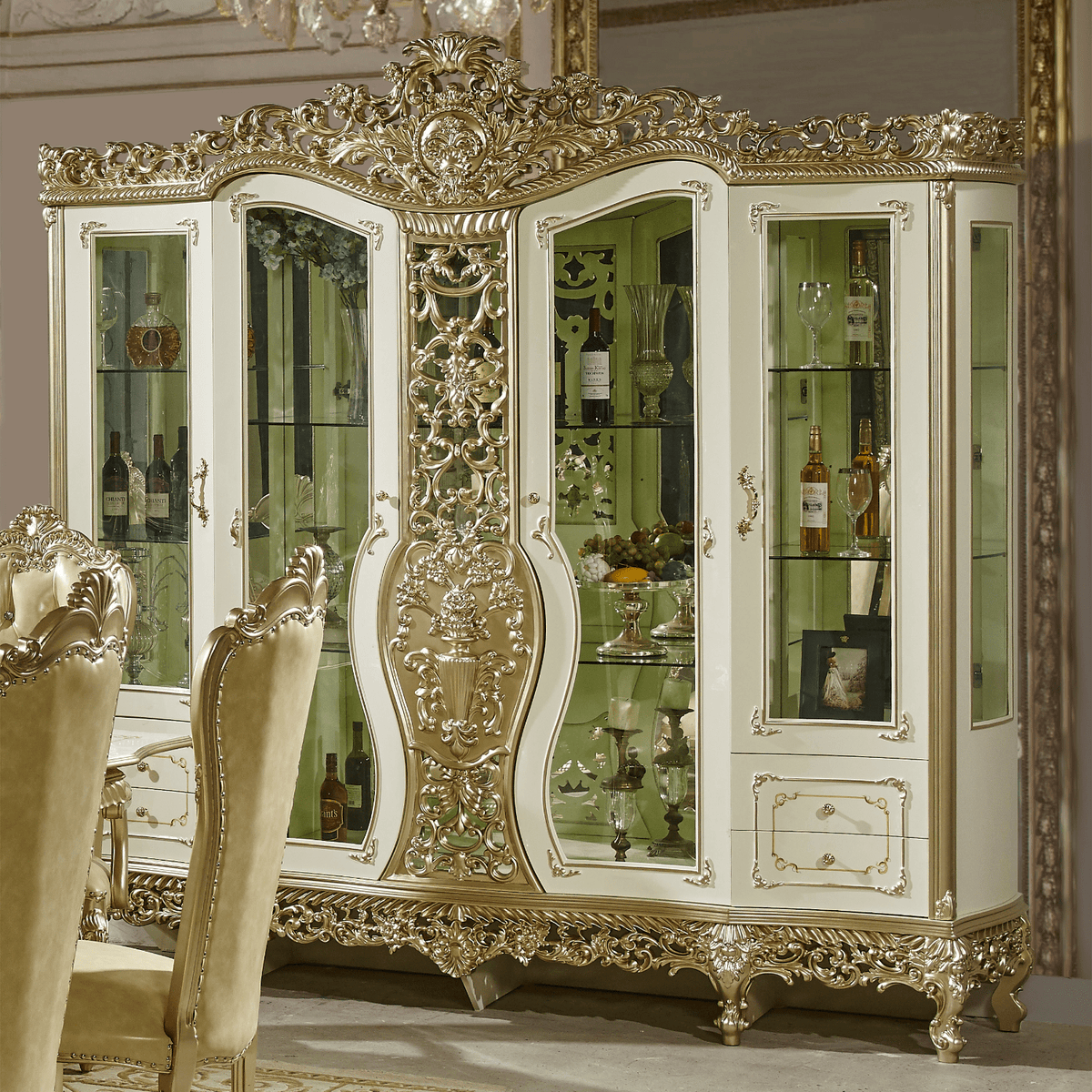 Homey Design Lymington Gold China / HD-1812 | Ornate Home