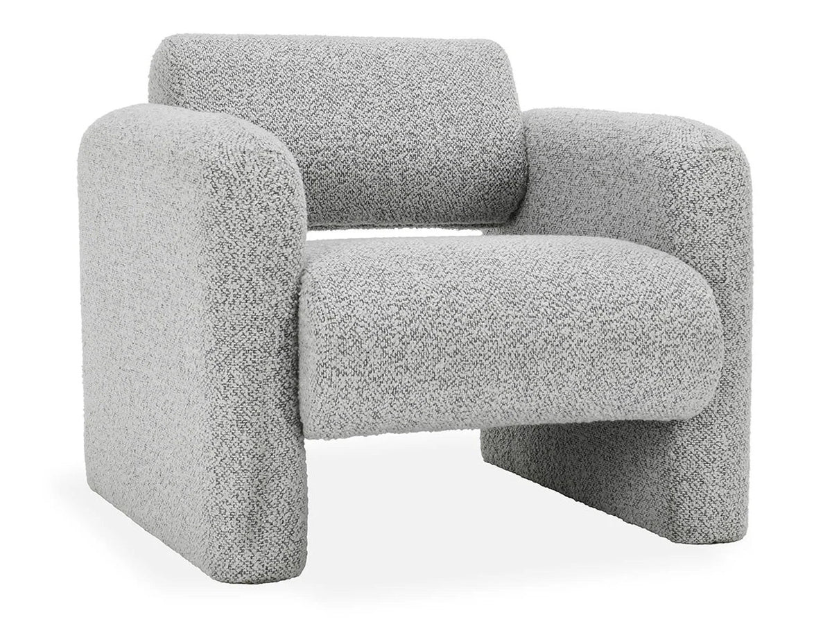 Classic Home Marcel Mercury Gray Boucle Accent Chair | Ornate Home