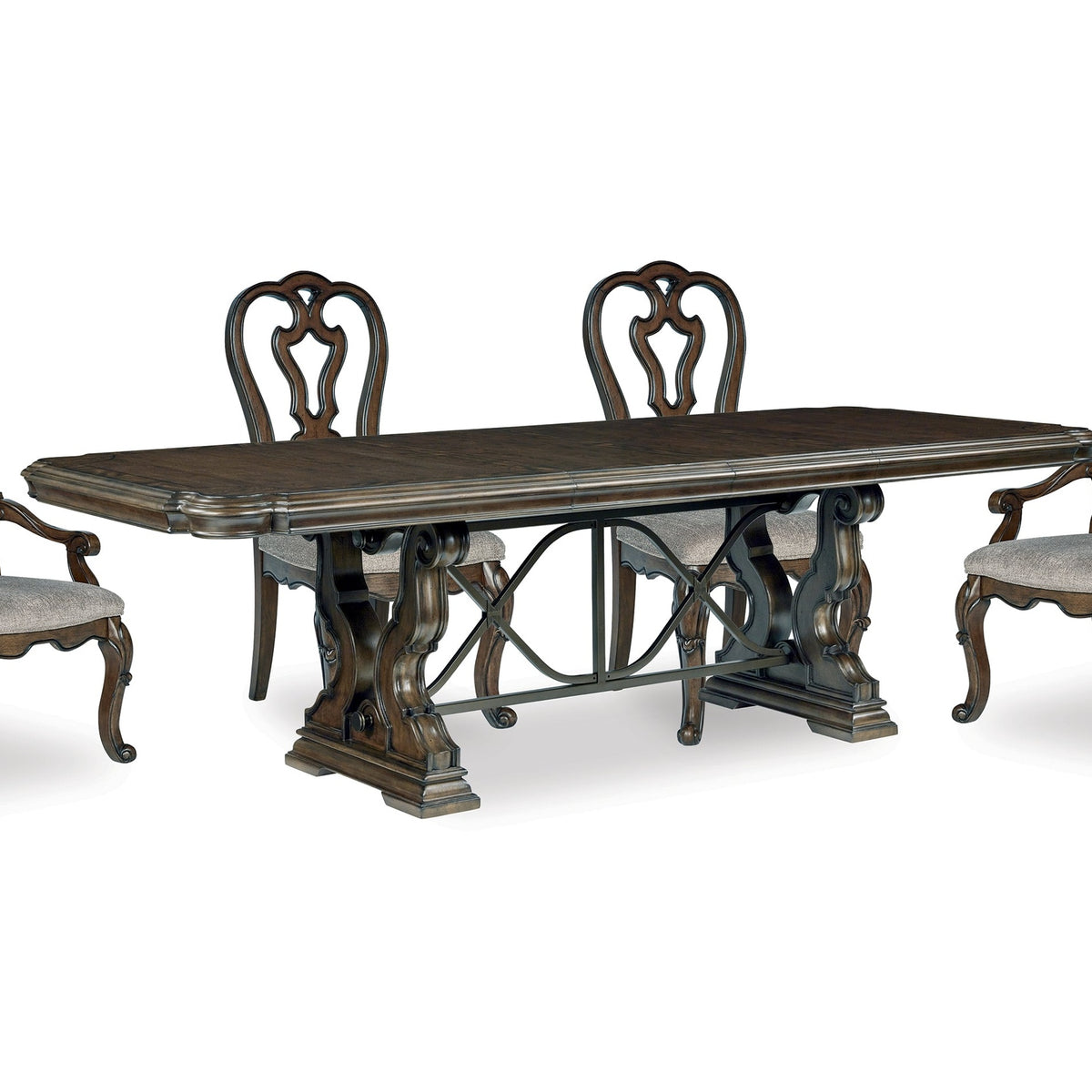 Ashley Furniture Maylee Dark Brown Dining Table w/4 Chairs | Ornate Home