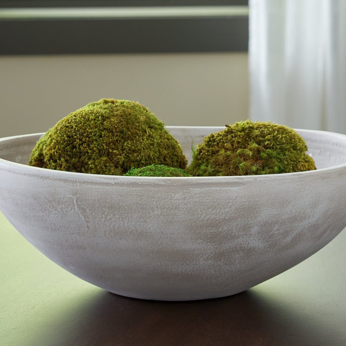 Ashley Furniture Meadie Distressed White Bowl | Ornate Home