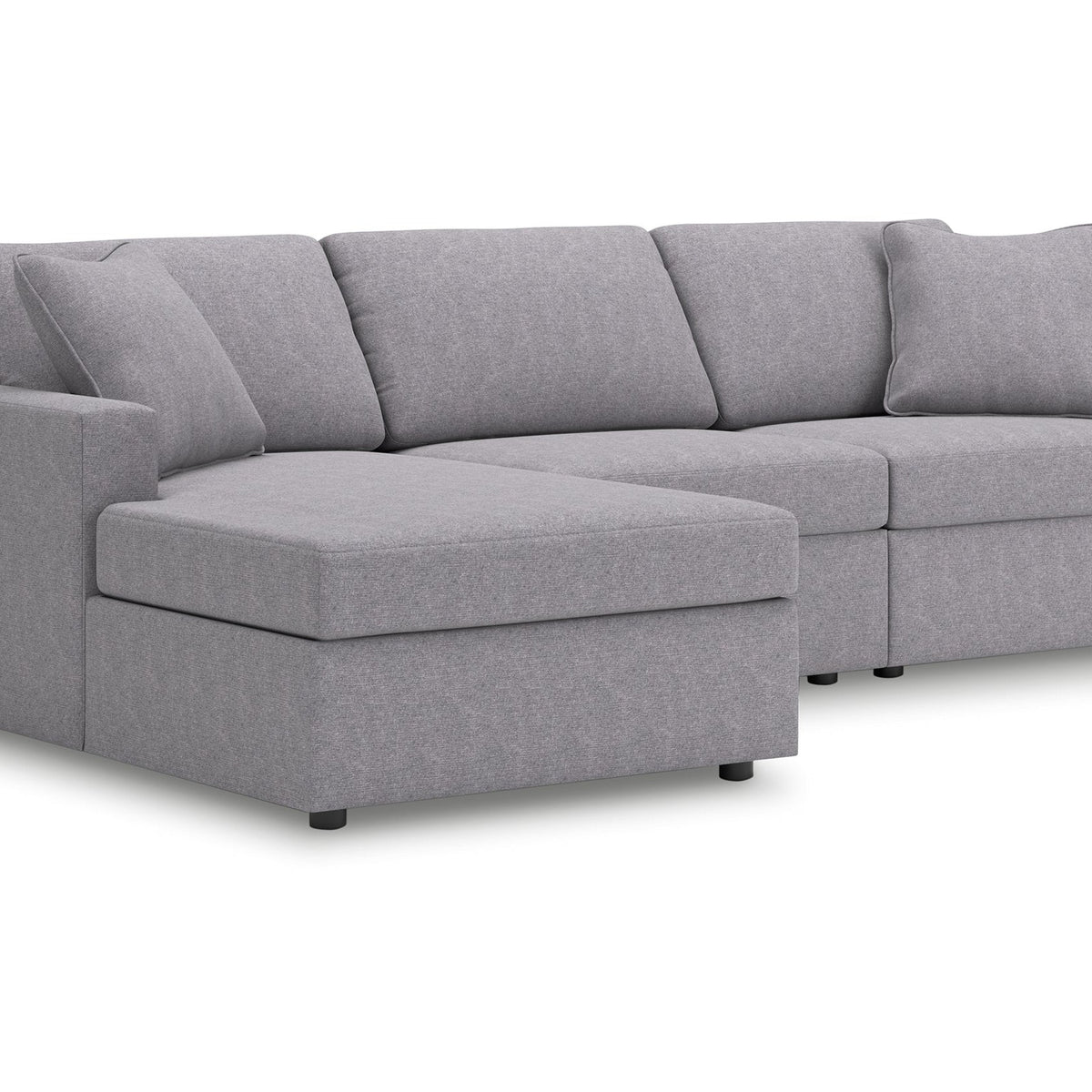 Ashley Furniture Modmax Granite 3-Piece Sectional with LAF Chaise ...