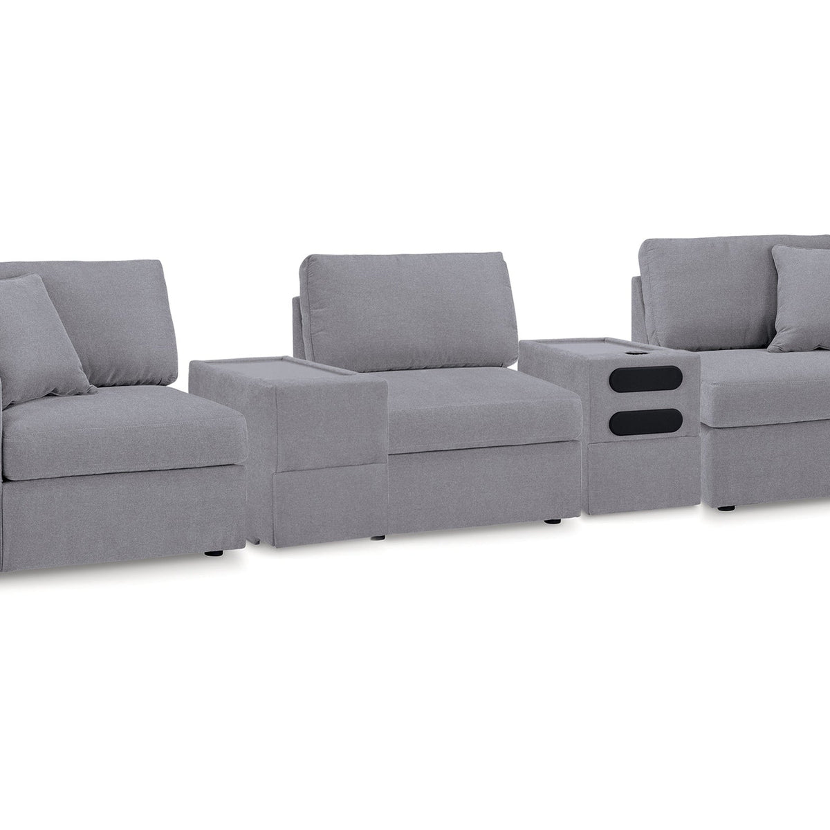 Ashley Furniture Modmax Granite 5-Piece Sectional w/Audio System ...