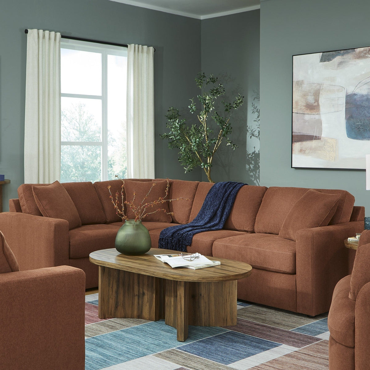 Ashley Furniture Modmax Spice 4-Piece Corner Sectional | Ornate Home