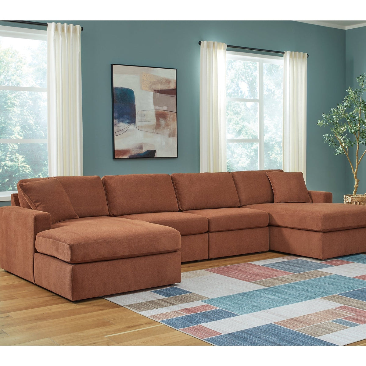 Ashley Furniture Modmax Spice 4-Piece Sectional w/Chaise (Online ...