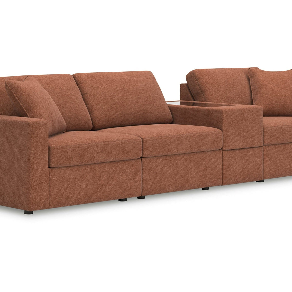 Ashley Furniture Modmax Spice 4-Piece Sectional with Storage Console ...