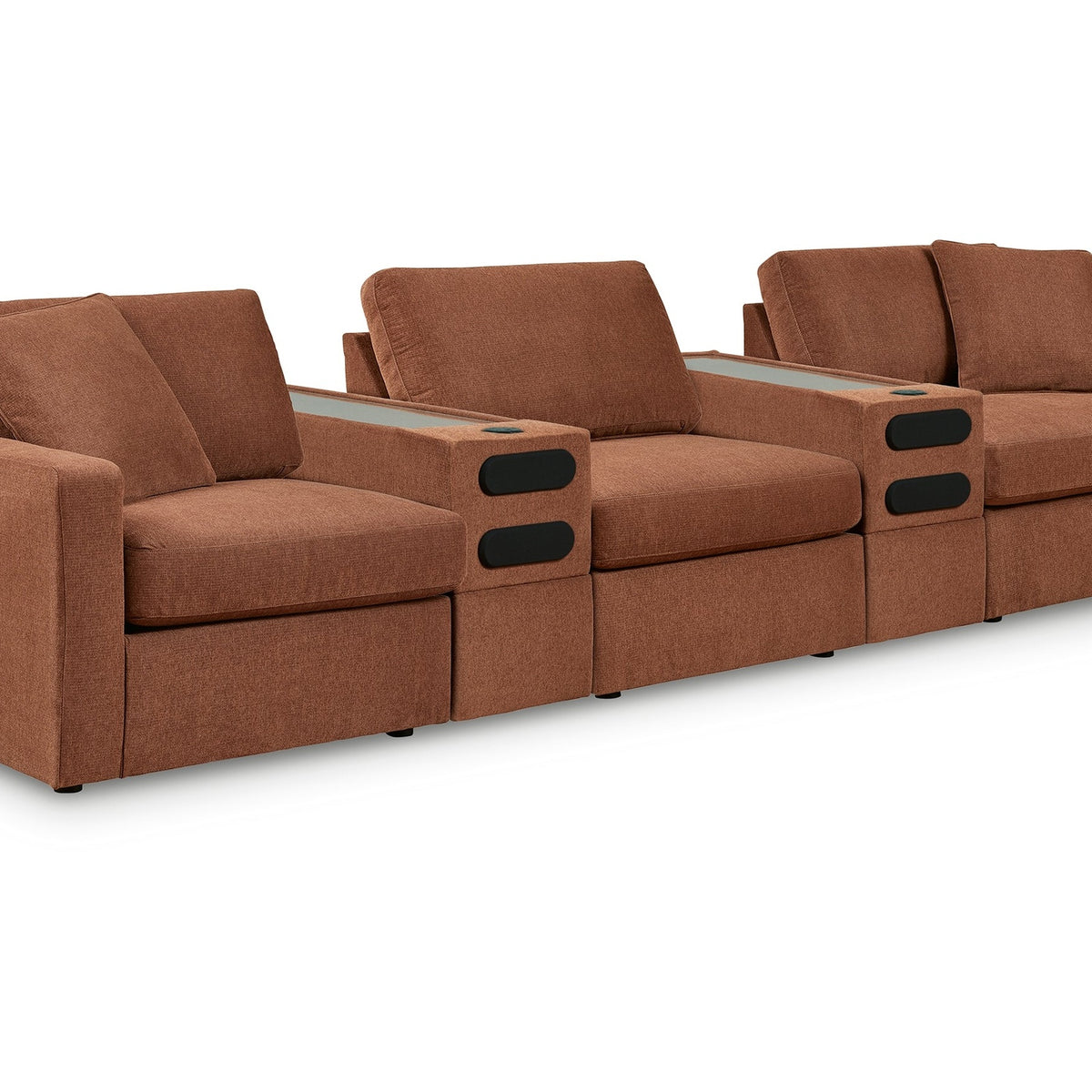 Ashley Furniture Modmax Spice 5-Piece Sectional w/ Double Audio Storage ...