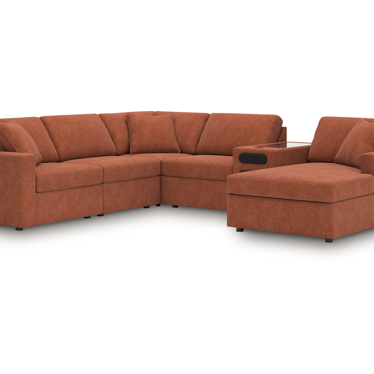 Ashley Furniture Modmax Spice 6-Piece Sectional with Audio System and ...
