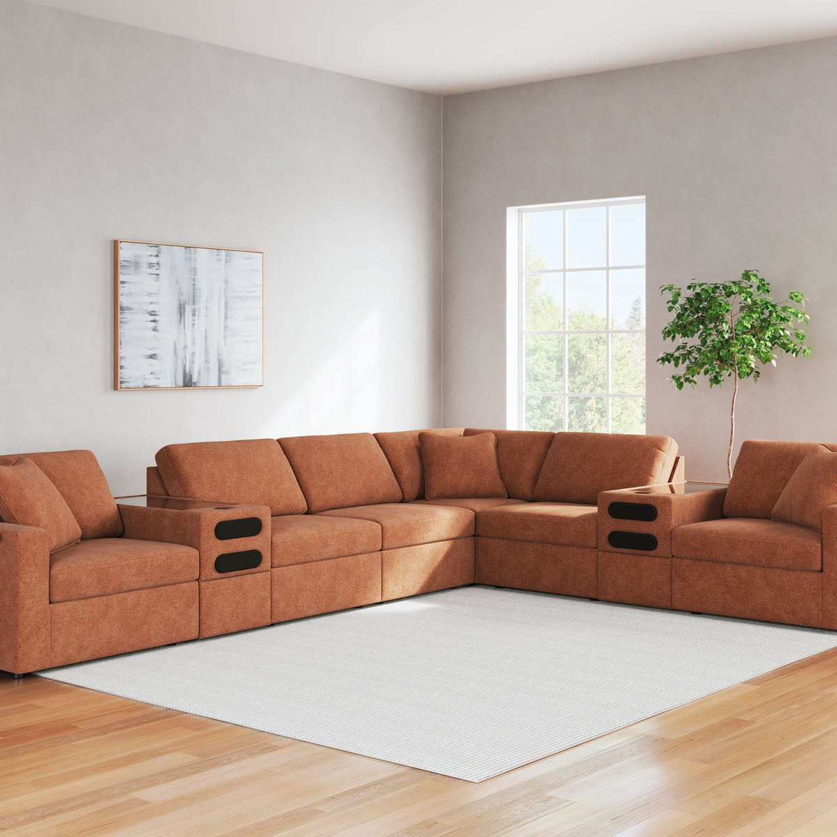 Ashley Furniture Modmax Spice 8-Piece Sectional | Ornate Home