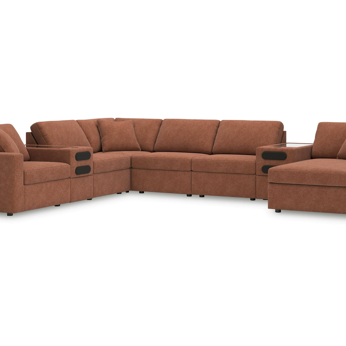 Ashley Furniture Modmax Spice 8-Piece Sectional w/Audio System & Chaise ...
