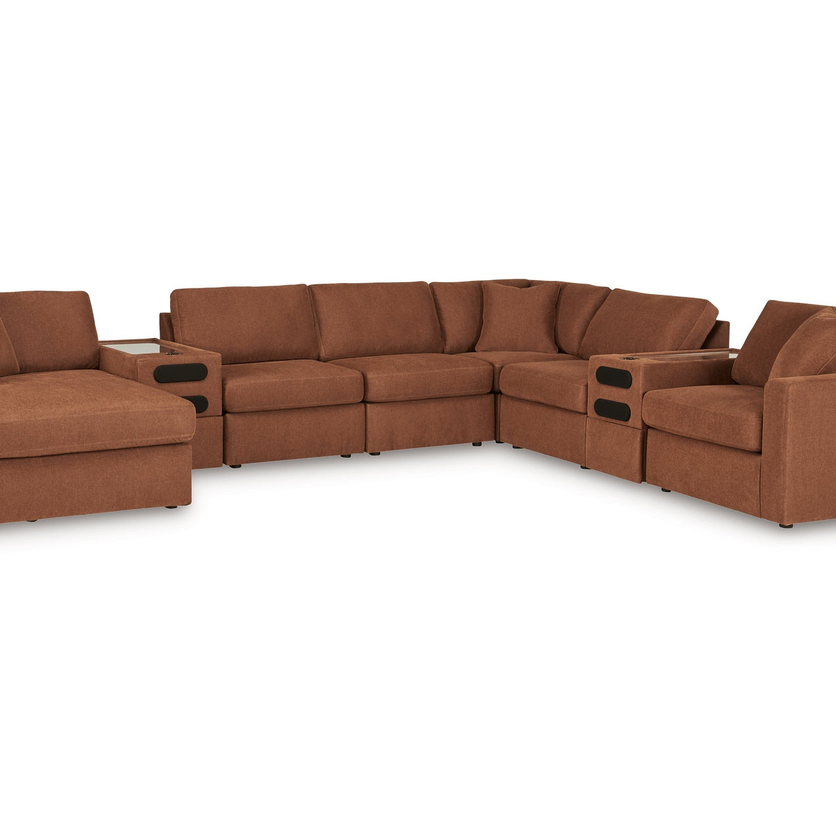 Ashley Furniture Modmax Spice 8-Piece Sectional w/Audio System & Chaise ...