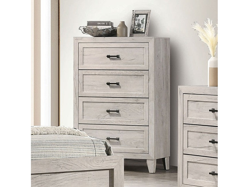 Furniture of America Mysen White Wash Chest | Ornate Home