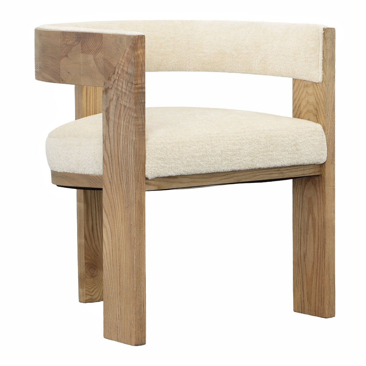 Dovetail Nadia Cream/Natural Dining Chair | Ornate Home
