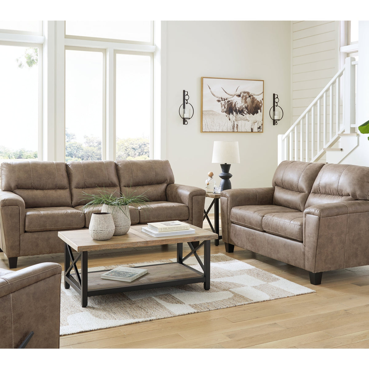 Ashley Furniture Navi Sofa, Loveseat and Recliner | Ornate Home