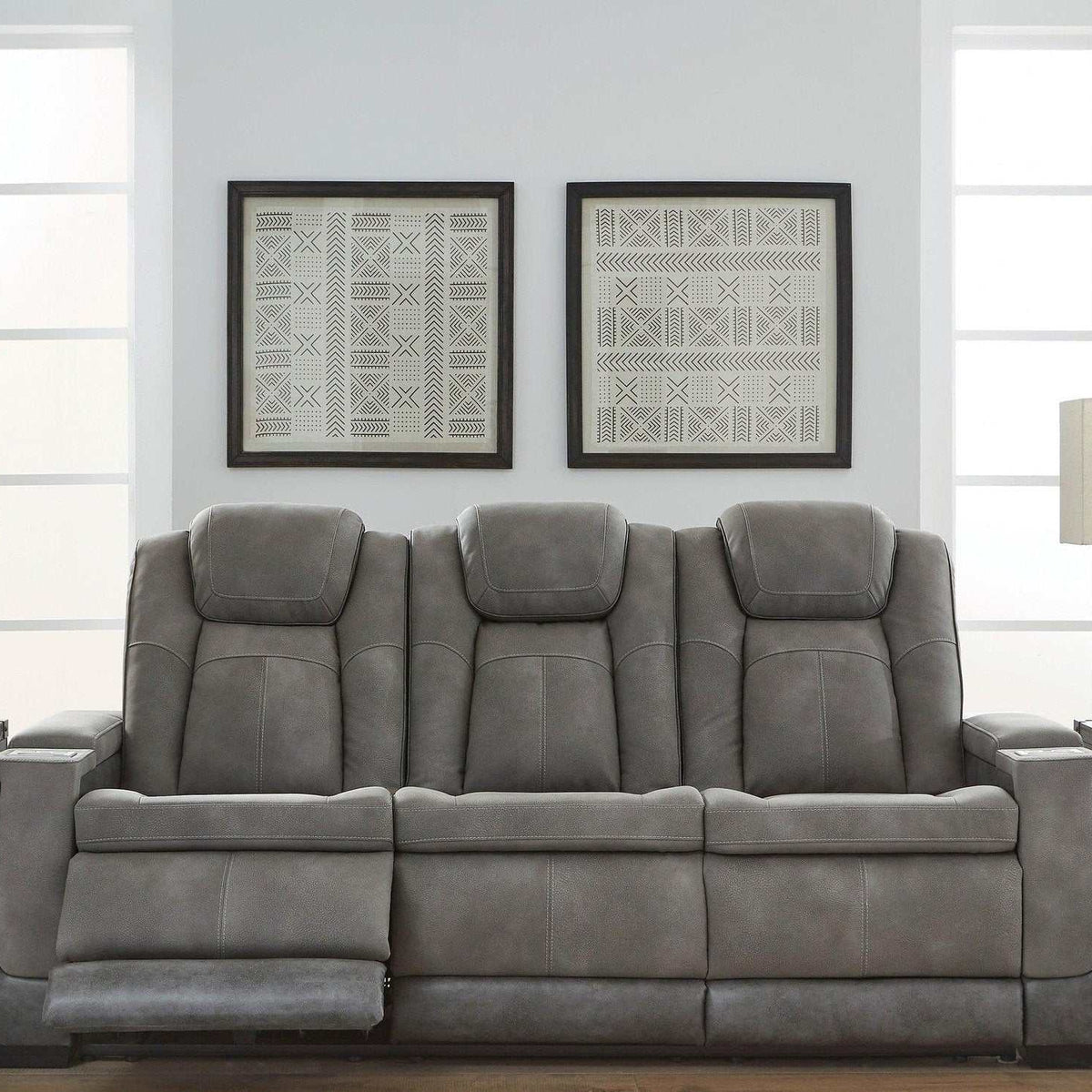 Ashley Furniture NextGen DuraPella Dual Tone Slate Power Reclining Sofa ...