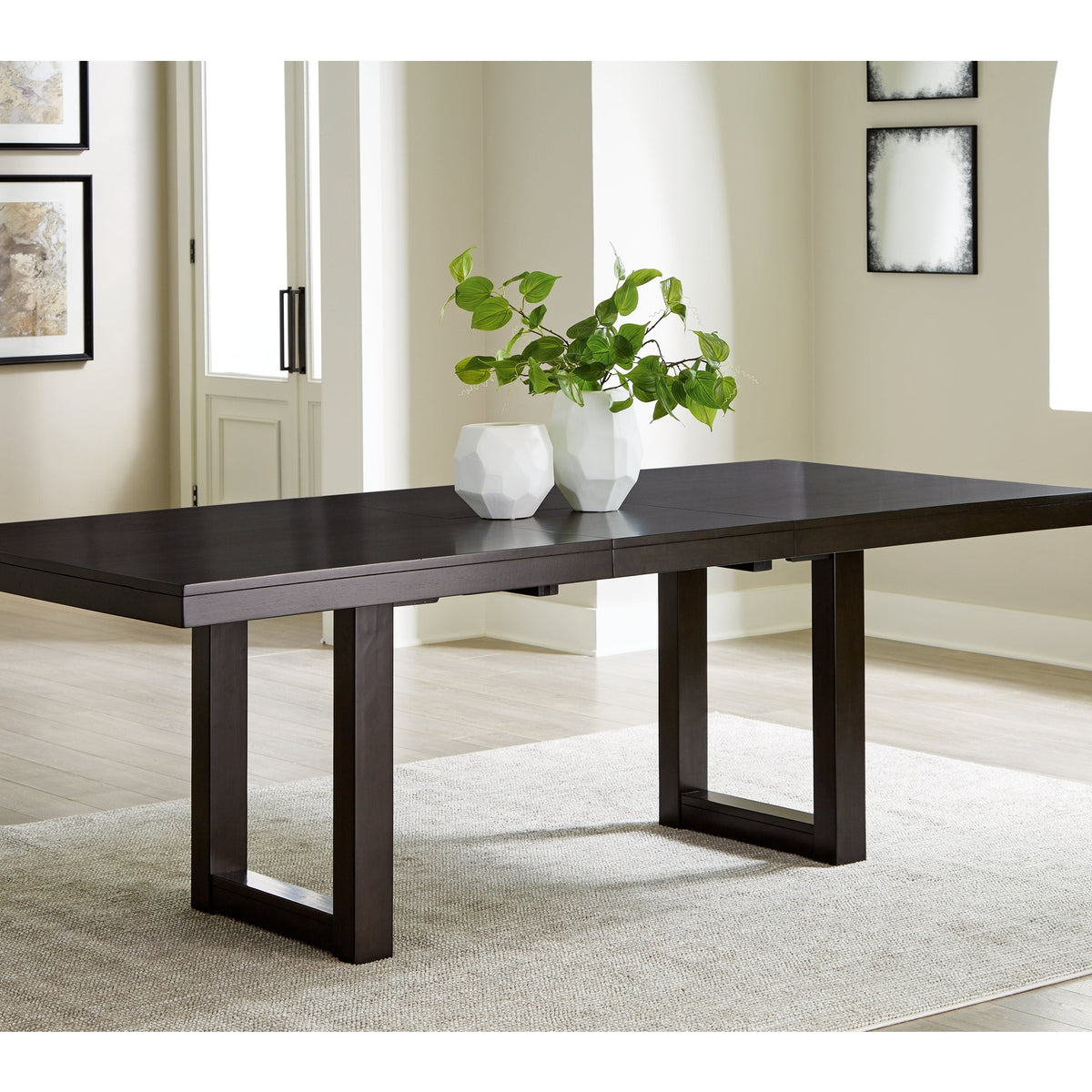 Ashley Furniture Neymorton Dark Grayish Brown Dining Extension Table ...
