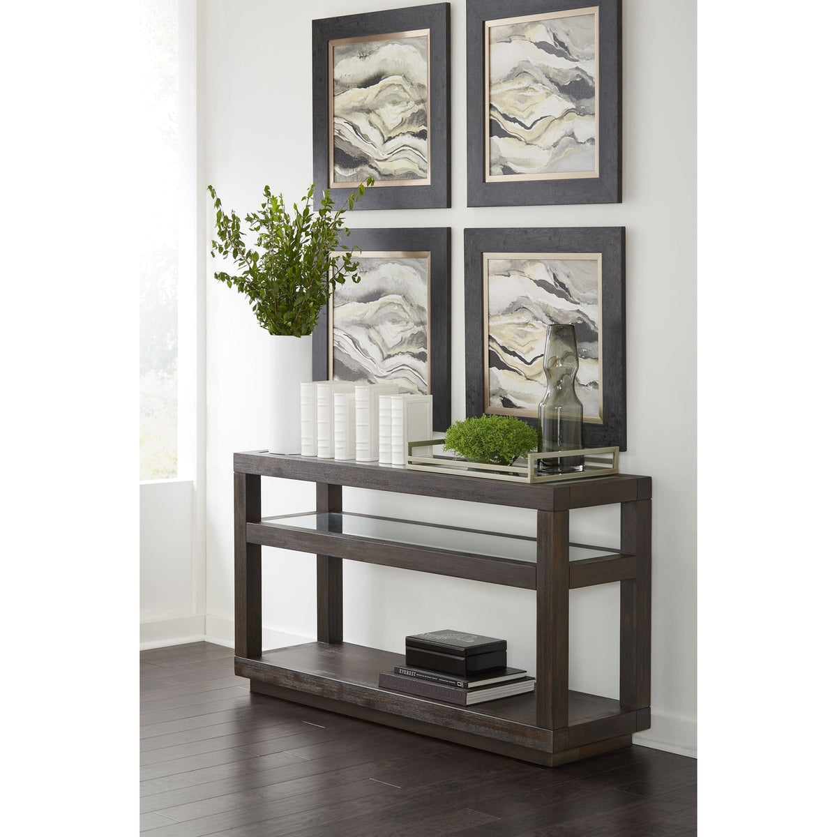 Modus Furniture Oxford Oxford Console Table in Basalt Grey | Ornate Home