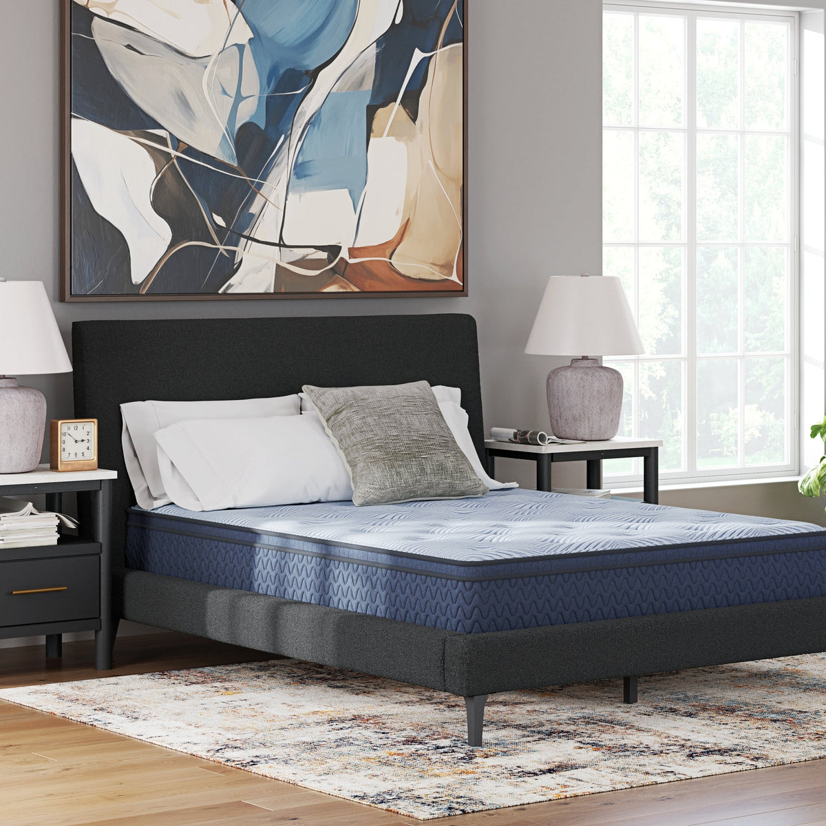 Ashley Furniture Peak 2.0 12 Hybrid Light Blue King Mattress | Ornate Home
