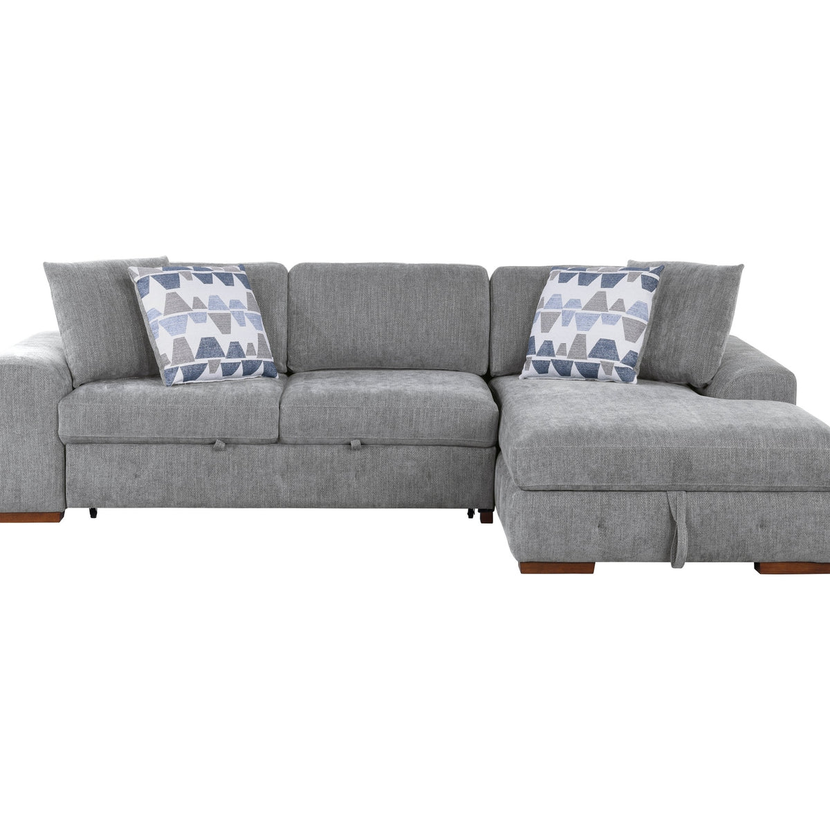 Homelegance Raife Gray 2-Piece Sectional with Right Chaise | Ornate Home