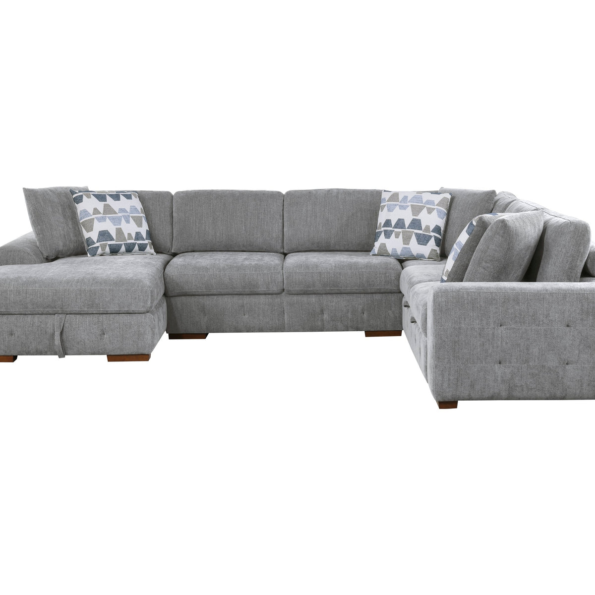Raife Gray 4-Piece Sectional with Left Chaise | Ornate Home