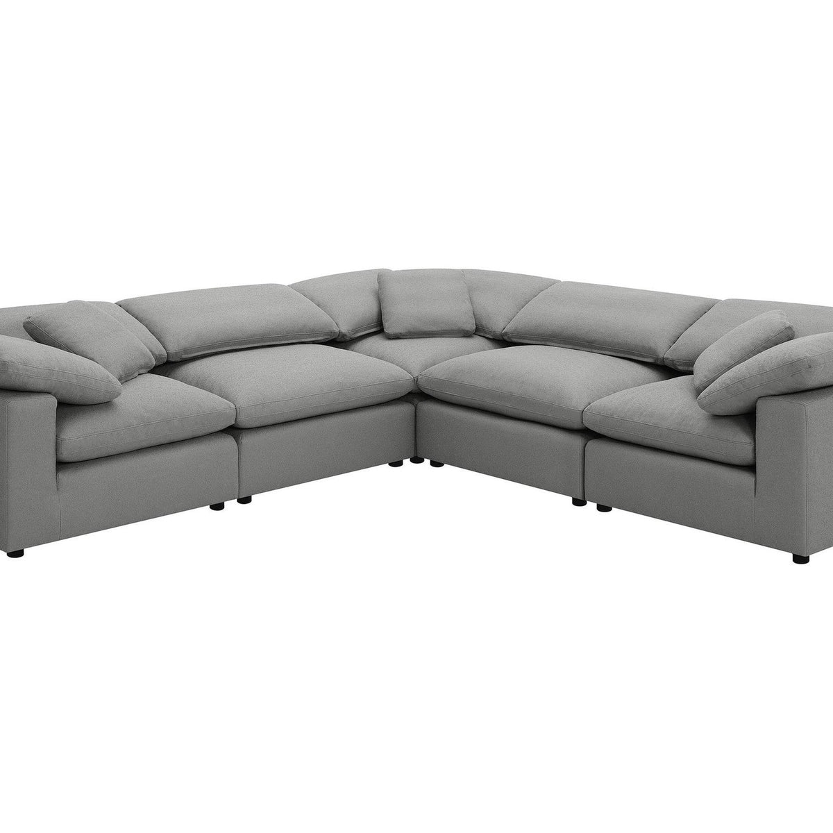 Coaster Raleigh Grey 5-piece Modular Cloud Sectional | Ornate Home