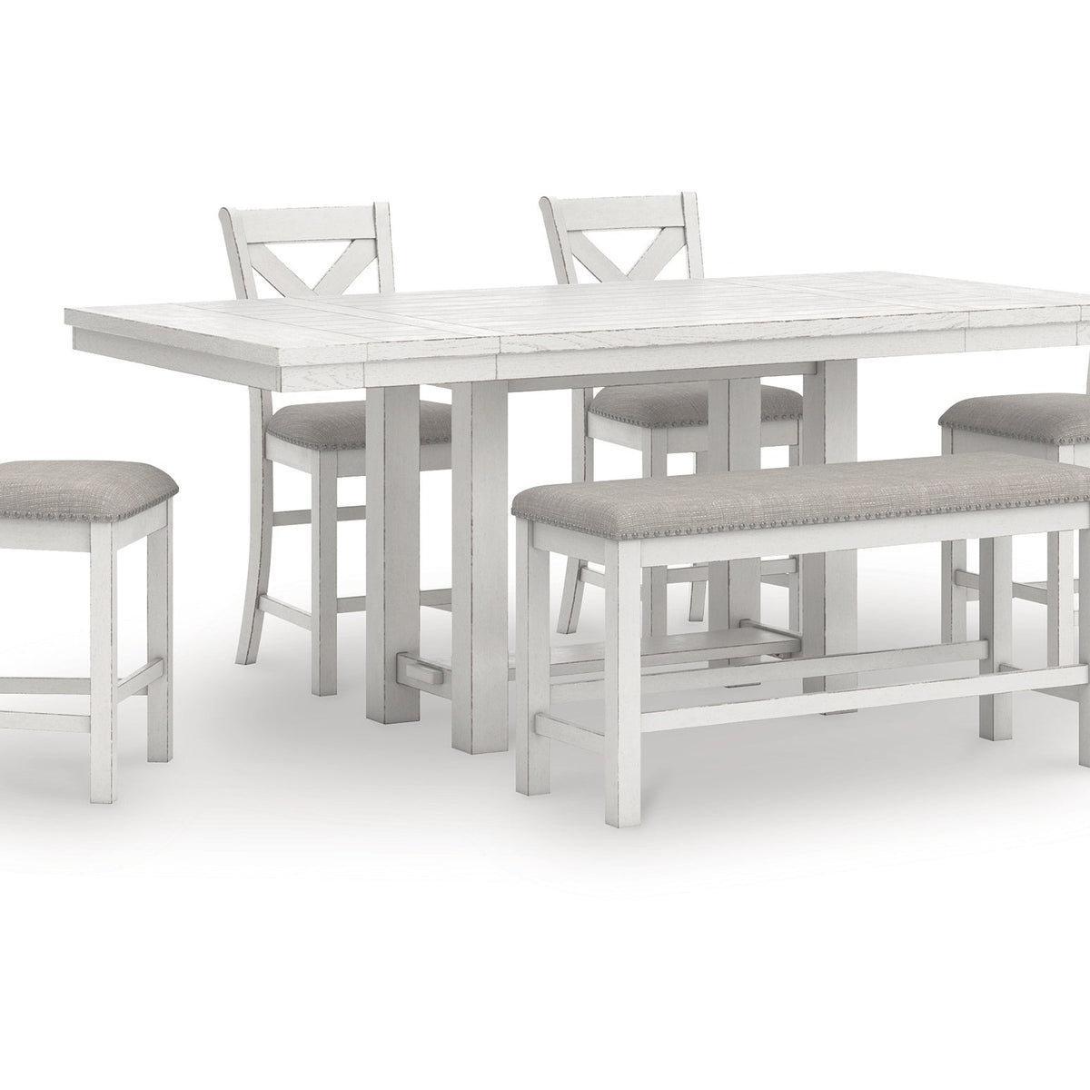 Ashley Furniture Robbinsdale Antique White Counter Height Dining Table ...