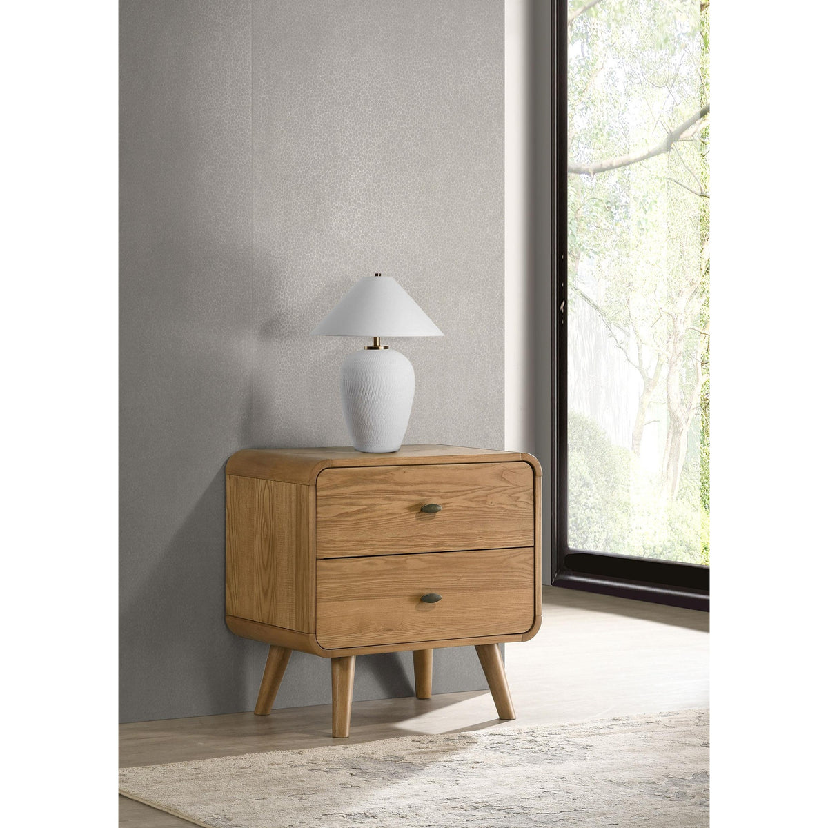 Coaster Robyn Light Ash 2-drawer Nightstand Bedside Table | Ornate Home