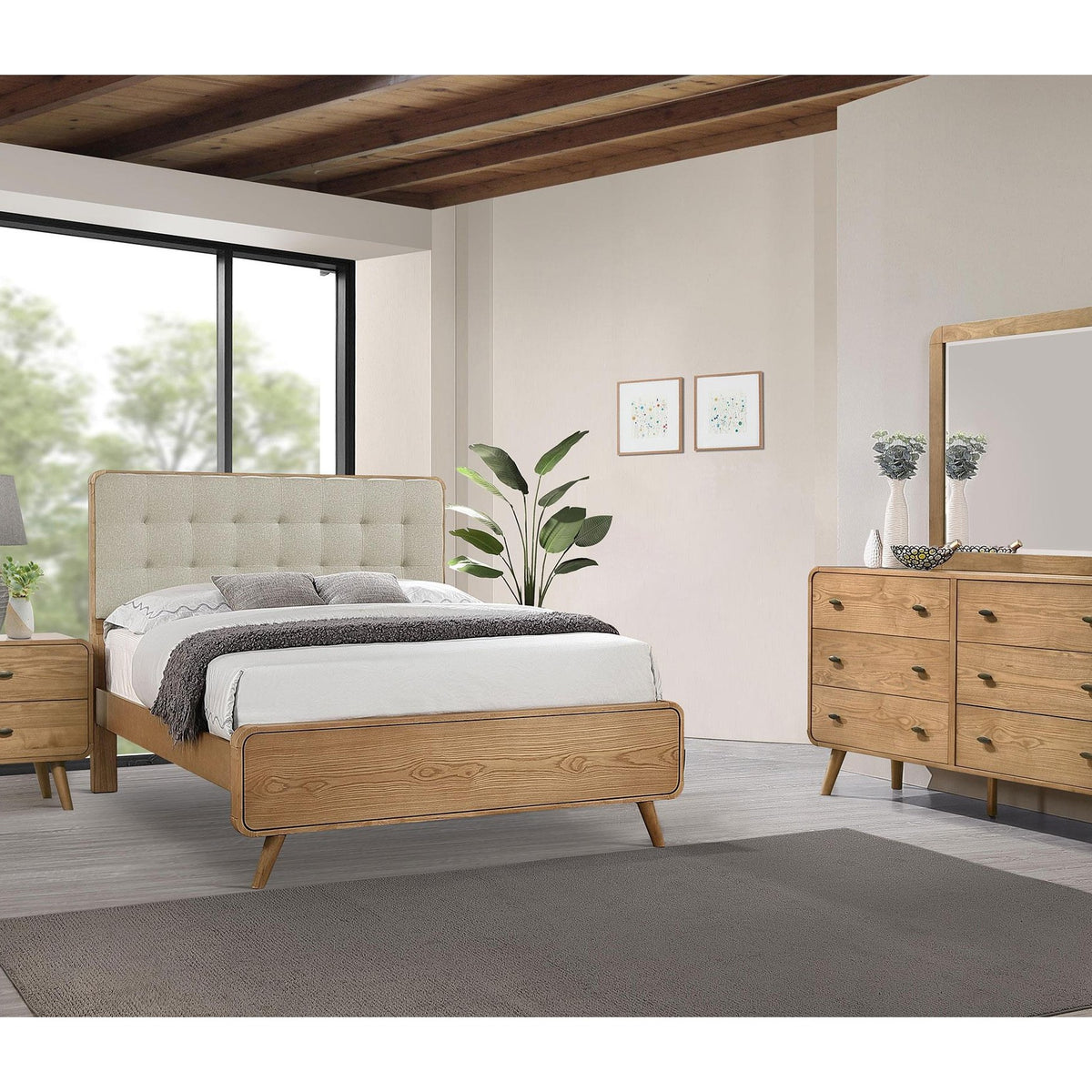 Coaster Robyn Light Ash 4-piece Eastern King Bedroom Set | Ornate Home