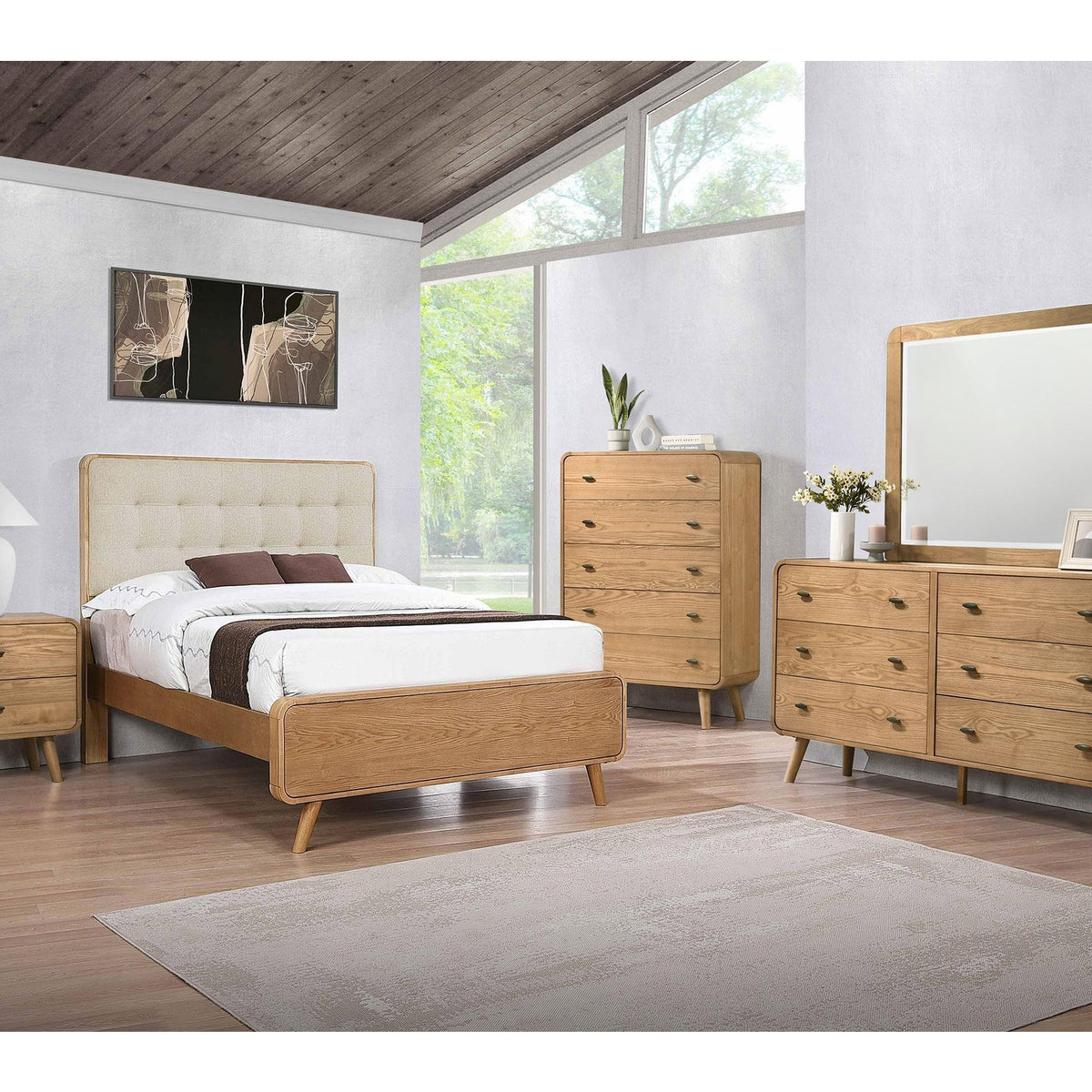 Coaster Robyn Light Ash 5-piece Full Bedroom Set | Ornate Home
