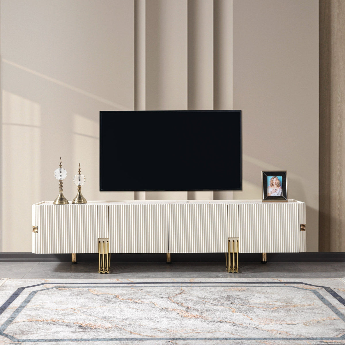 Nova Furniture Santana Ivory TV Stand | Ornate Home