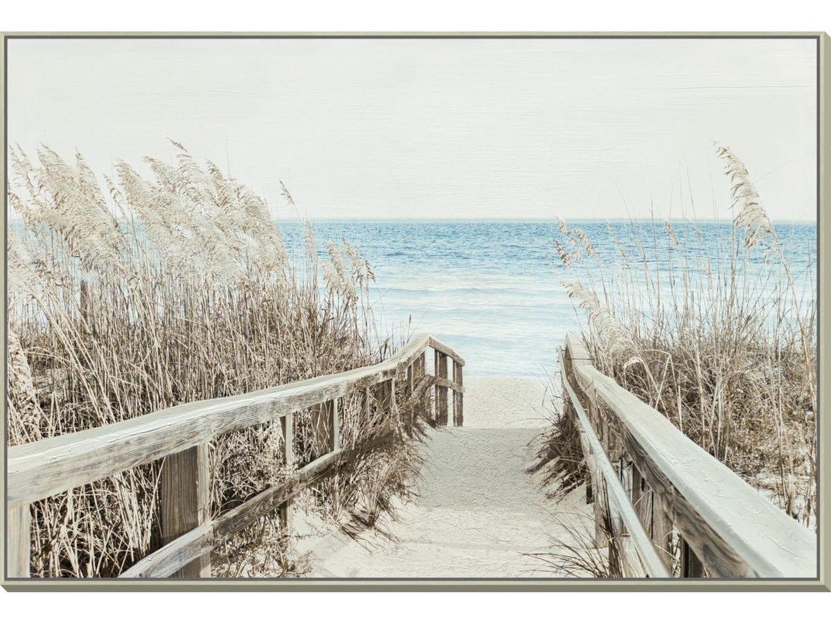 Classy Art Seaside Passageway Serenity Hand-painted Canvas in Frame ...