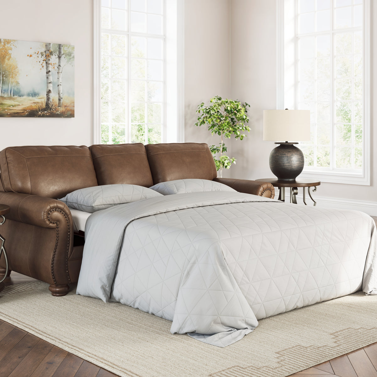 Ashley Furniture Shadsburne Earth Queen Sofa Sleeper | Ornate Home