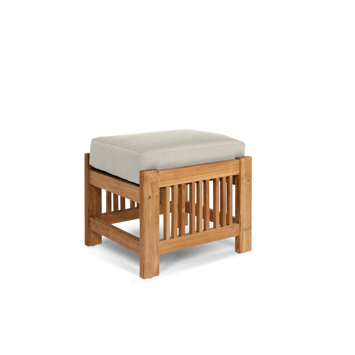 HiTeak Soleil 2-piece Teak Charcoal Outdoor Lounge Set with Sunbrella ...