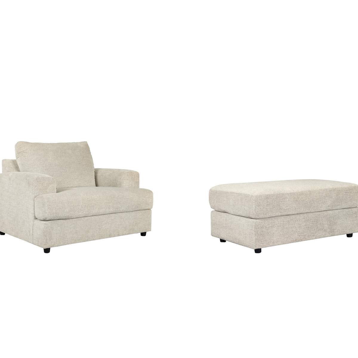 Ashley Furniture Soletren Stone Chair and Ottoman | Ornate Home