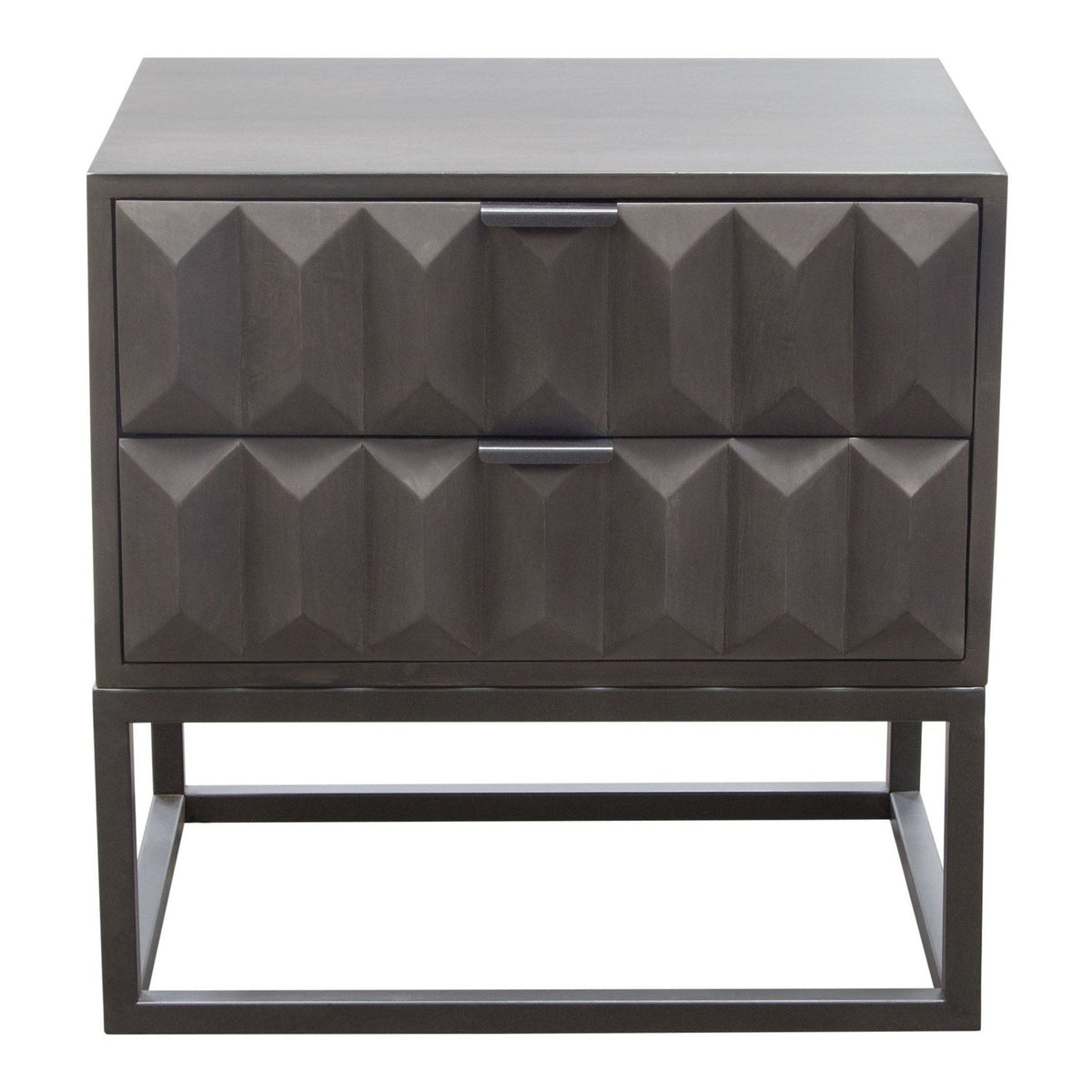 Diamond Sofa Spectrum Smoke Grey 2-Drawer Accent Table | Ornate Home