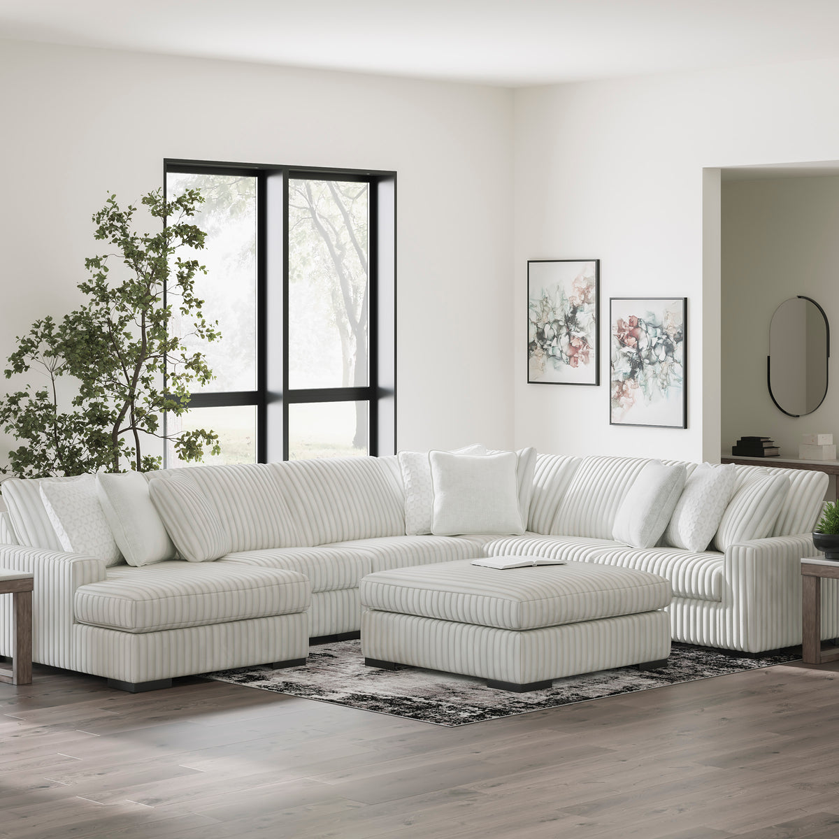 Ashley Furniture Stupendous Alloy 5-Piece LAF Sectional with Chaise ...