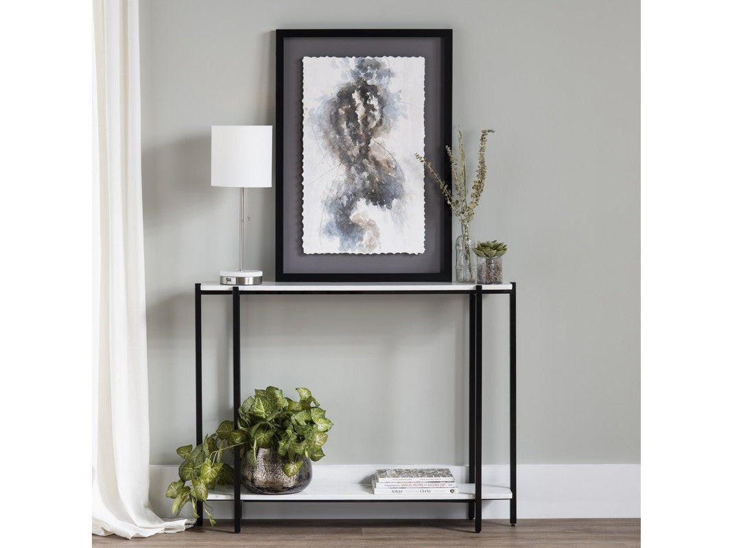 Crestview Teeter White/Black Console Table | Ornate Home