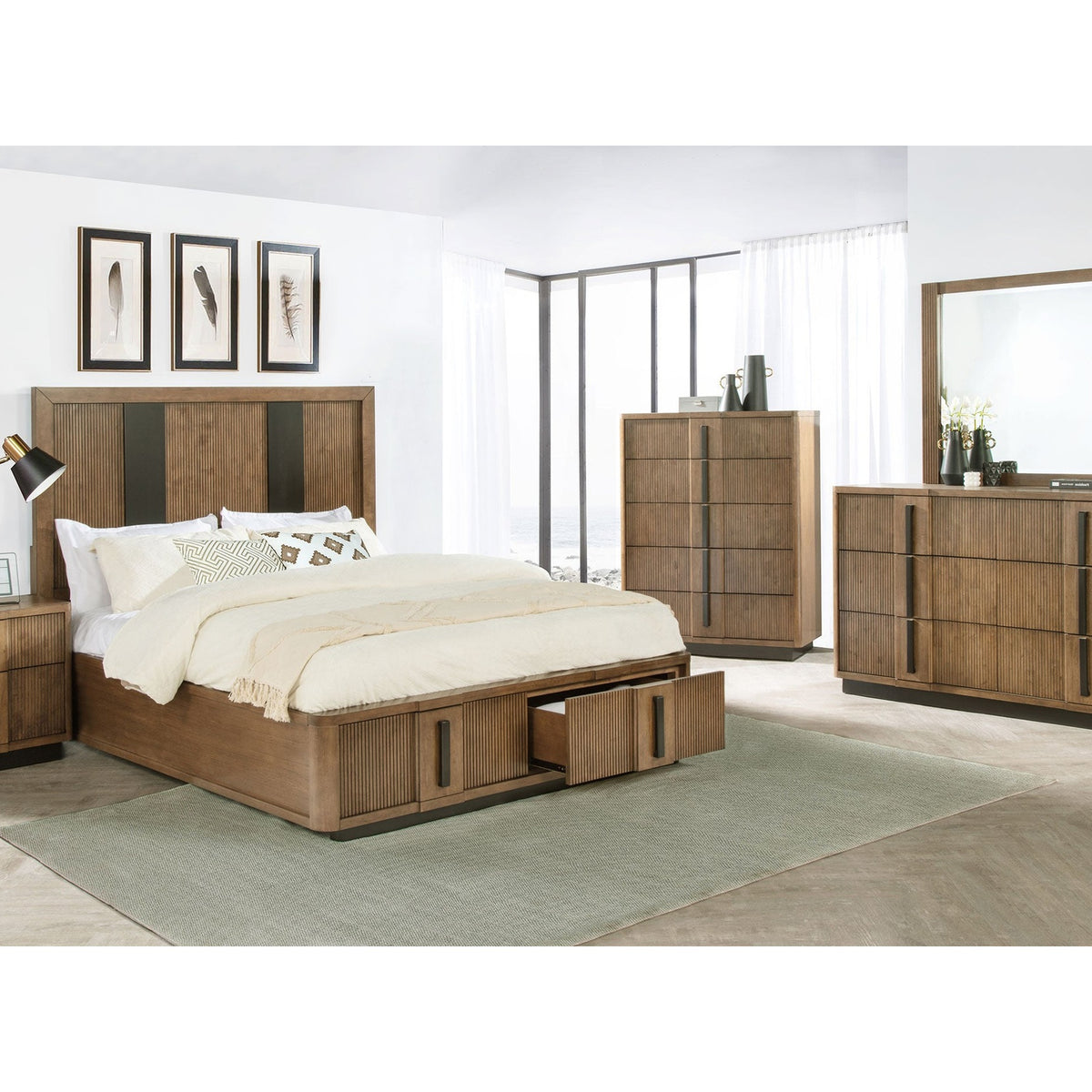 Coaster Terrace Ash Brown 5-piece Queen Bedroom Set | Ornate Home