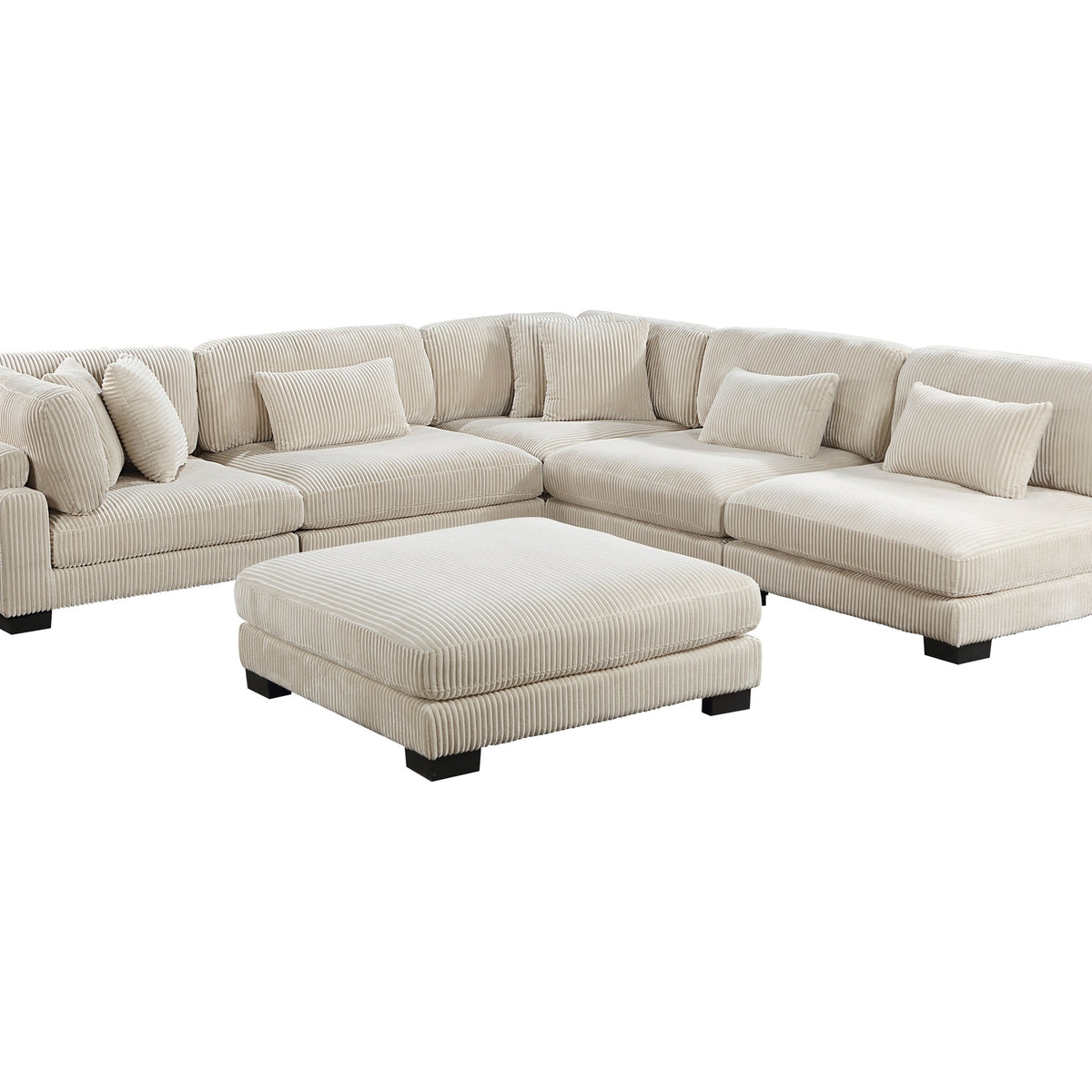Homelegance Traverse Beige 6-Piece Modular Sectional with Ottoman ...