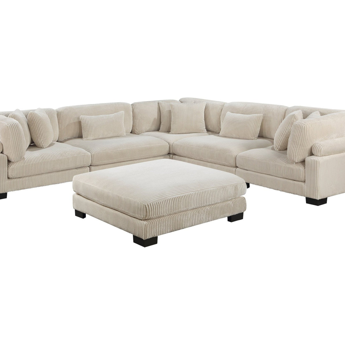 Homelegance Traverse Beige 6-Piece Modular Sectional with Ottoman ...