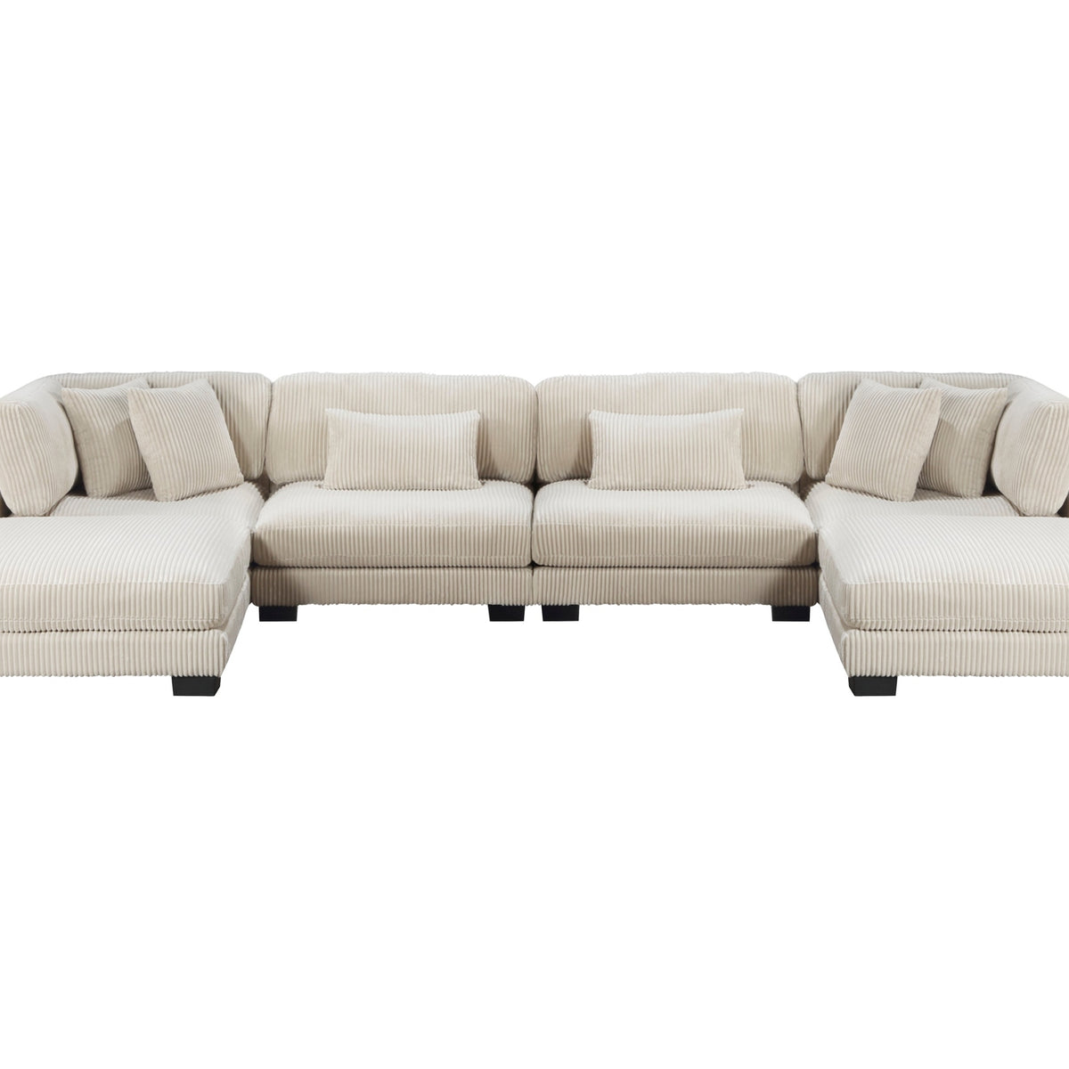 Homelegance Traverse Beige 6-Piece Modular Sectional with Ottomans ...