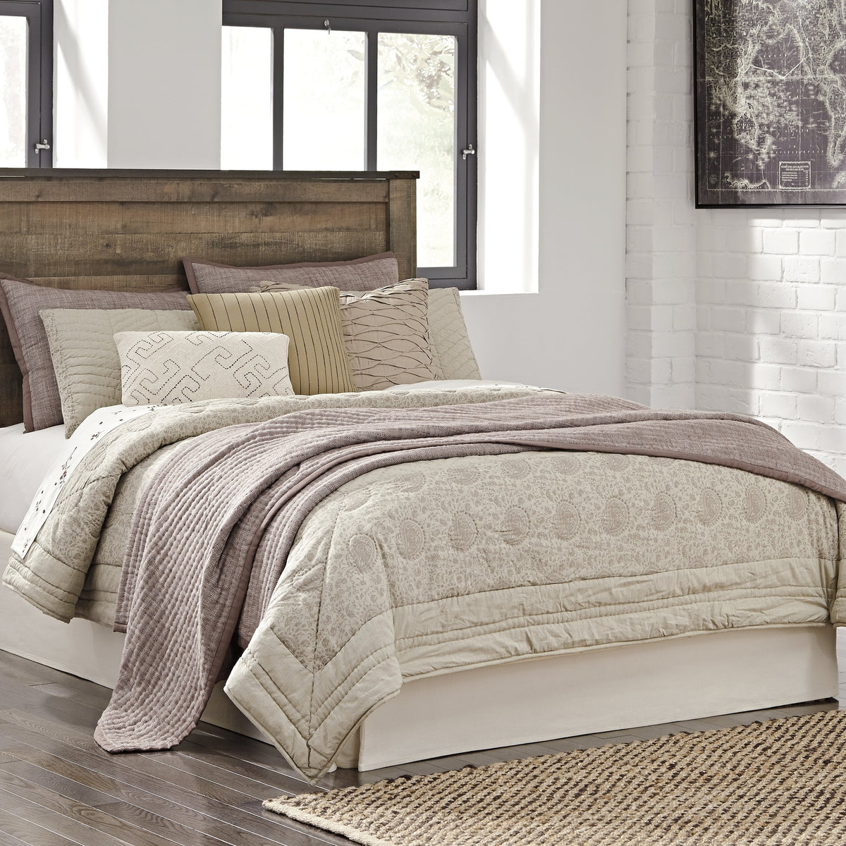 Ashley Furniture Trinell Brown Queen Panel Headboard B446-57 | Ornate Home