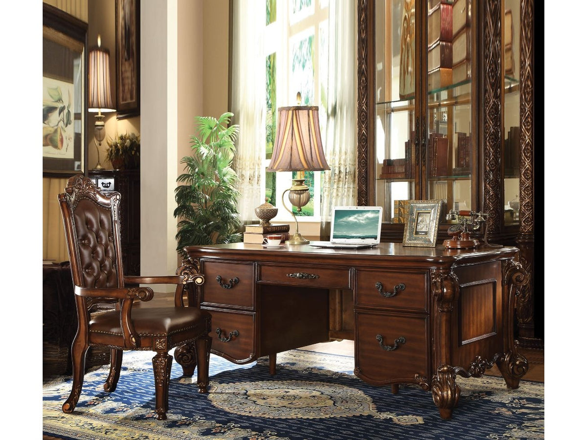 ACME Vendome Cherry Executive Writing Desk | Ornate Home