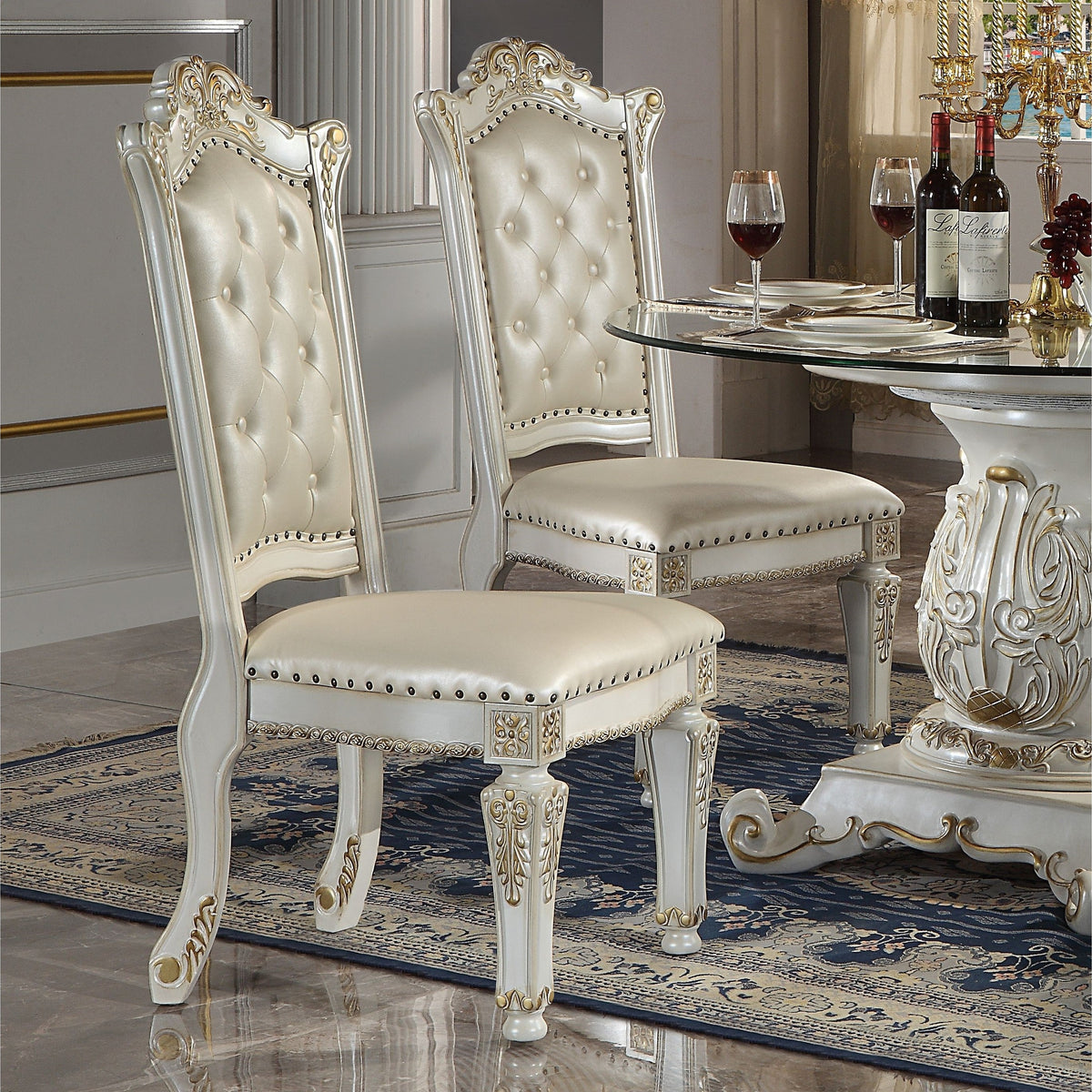 ACME Vendome Pearl Side Chair (Set Of 2) | Ornate Home